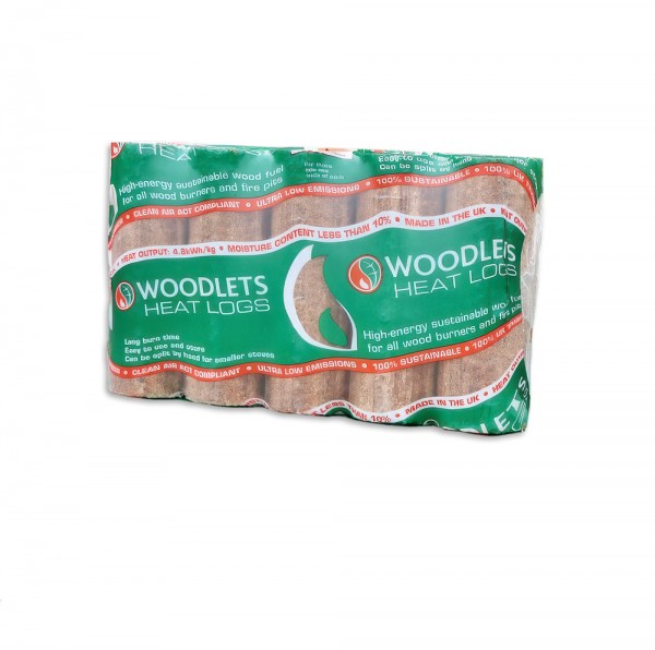 Woodlets Wood Heat Logs x 98 | Ready to Burn Wood Heat Logs